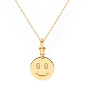 9ct Yellow Gold Smiley Pendant with Diamonds Small/Medium