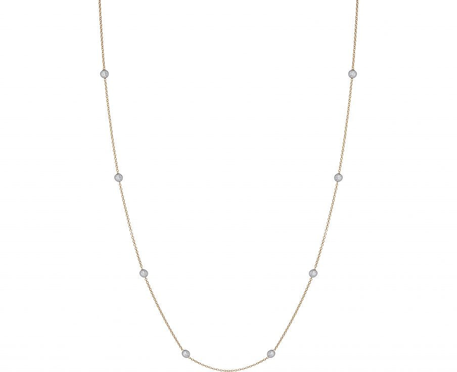 18ct Yellow and White Gold Spectacle-Set Diamond Brilliant Necklace